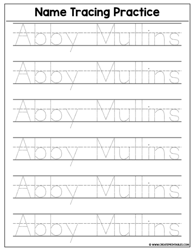 Make Your Own Tracing Worksheets Free Printable