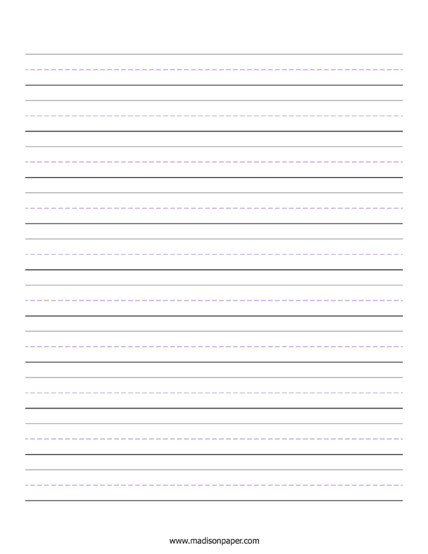 Lined Paper For Second Graders Free Printable