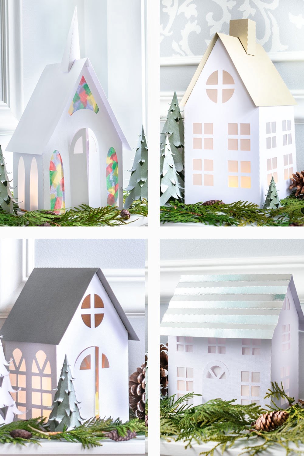 Printable Diy Christmas Village Houses Template Free Printable