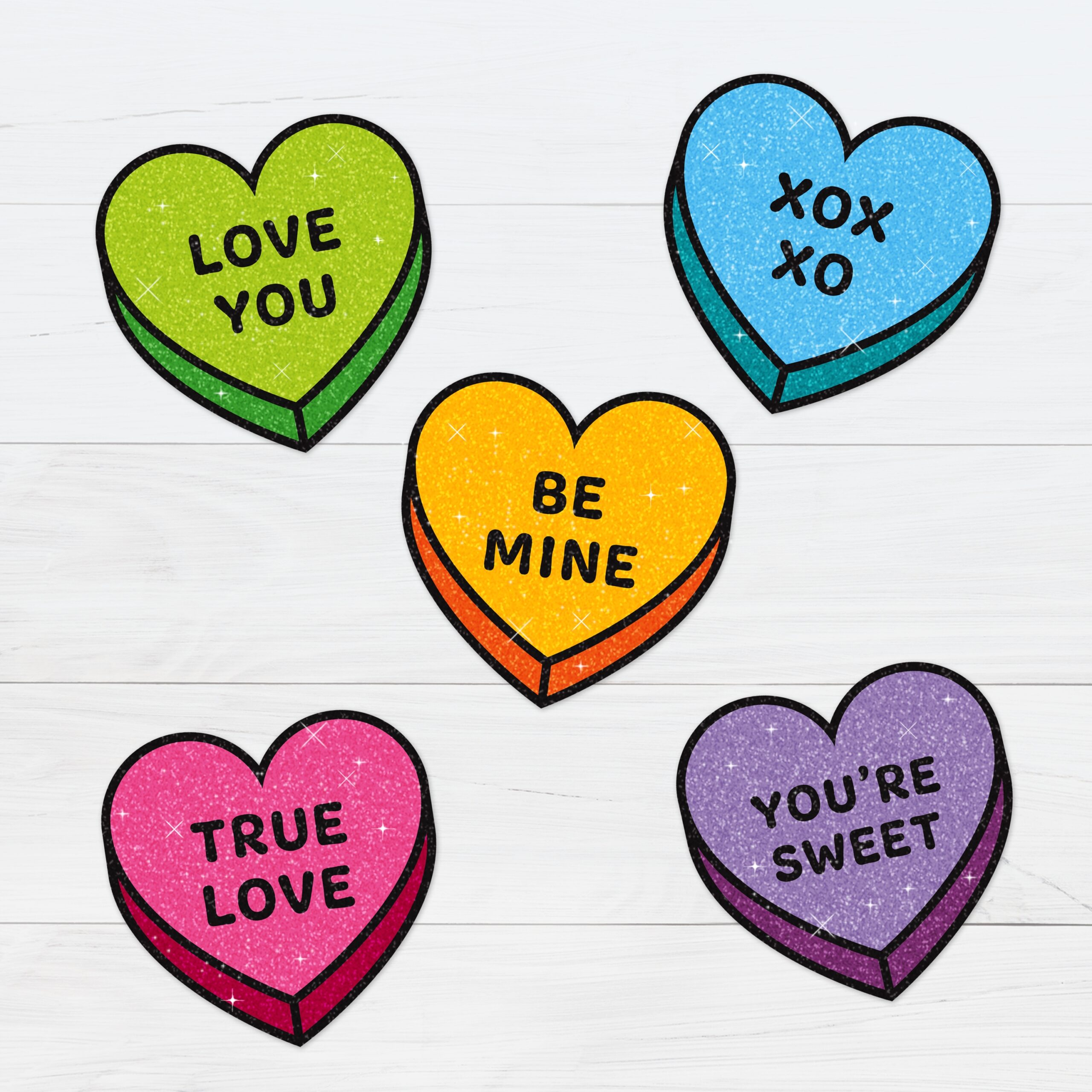 Printable Template Conversation Hearts Free Printable