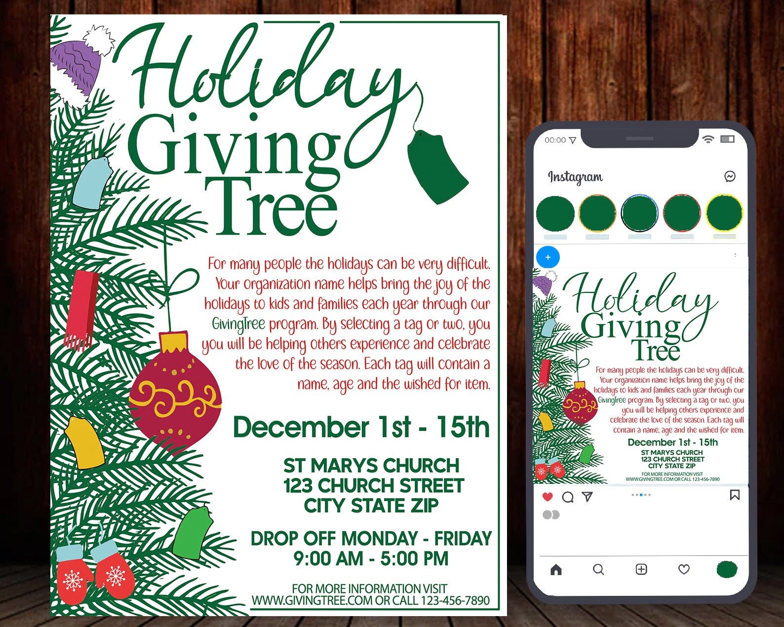Free Printable Giving Tree Tag Template Free Printable