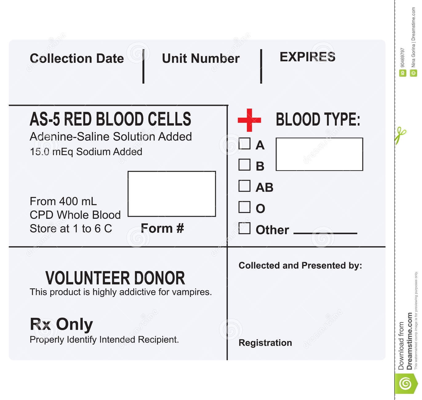 Printable Blood Bag Label Template Free Printable