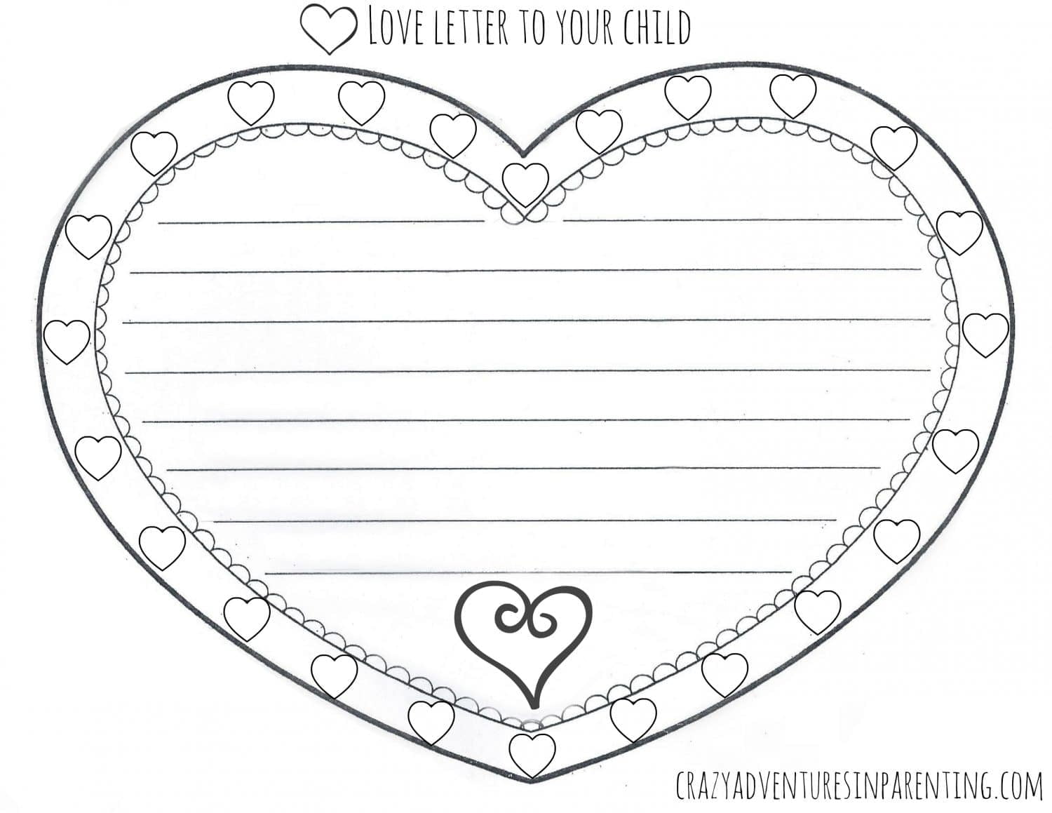 Printable Valentine s Day Letter Template Free Printable
