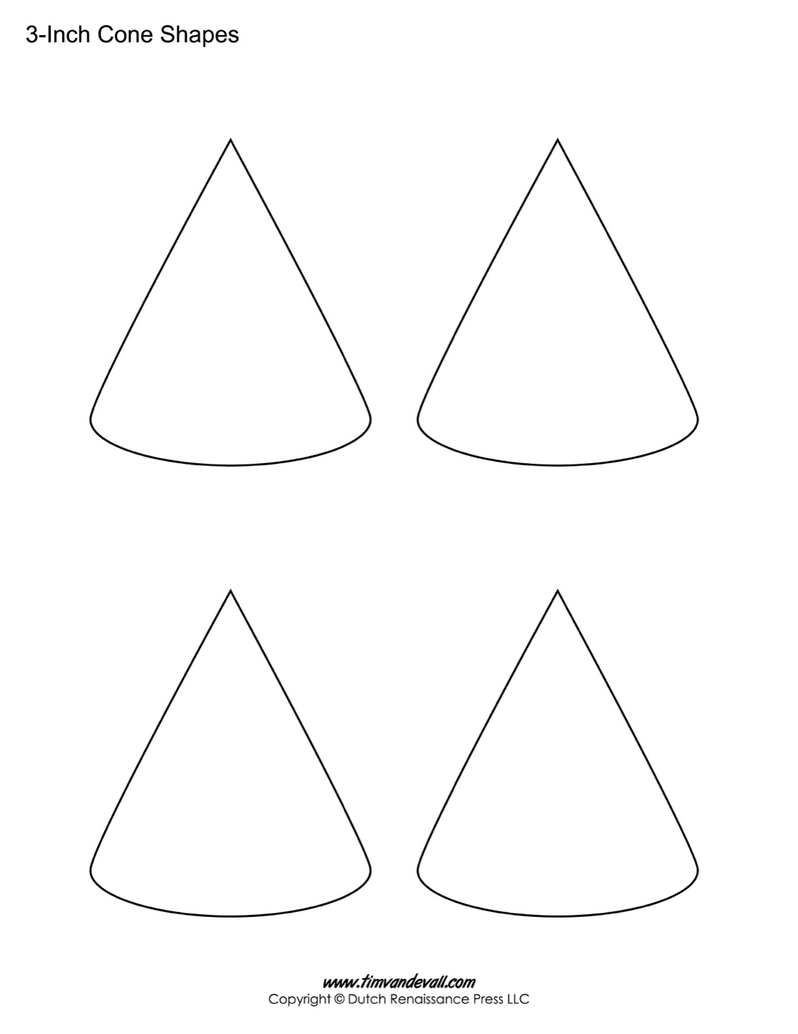Printable Paper Cone Template Free Printable