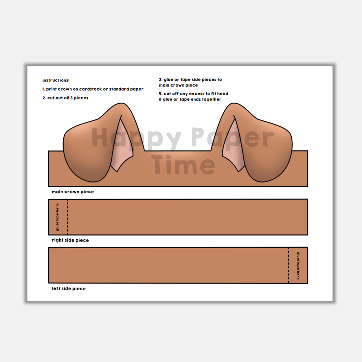Printable Dog Ear Headband Template Free Printable