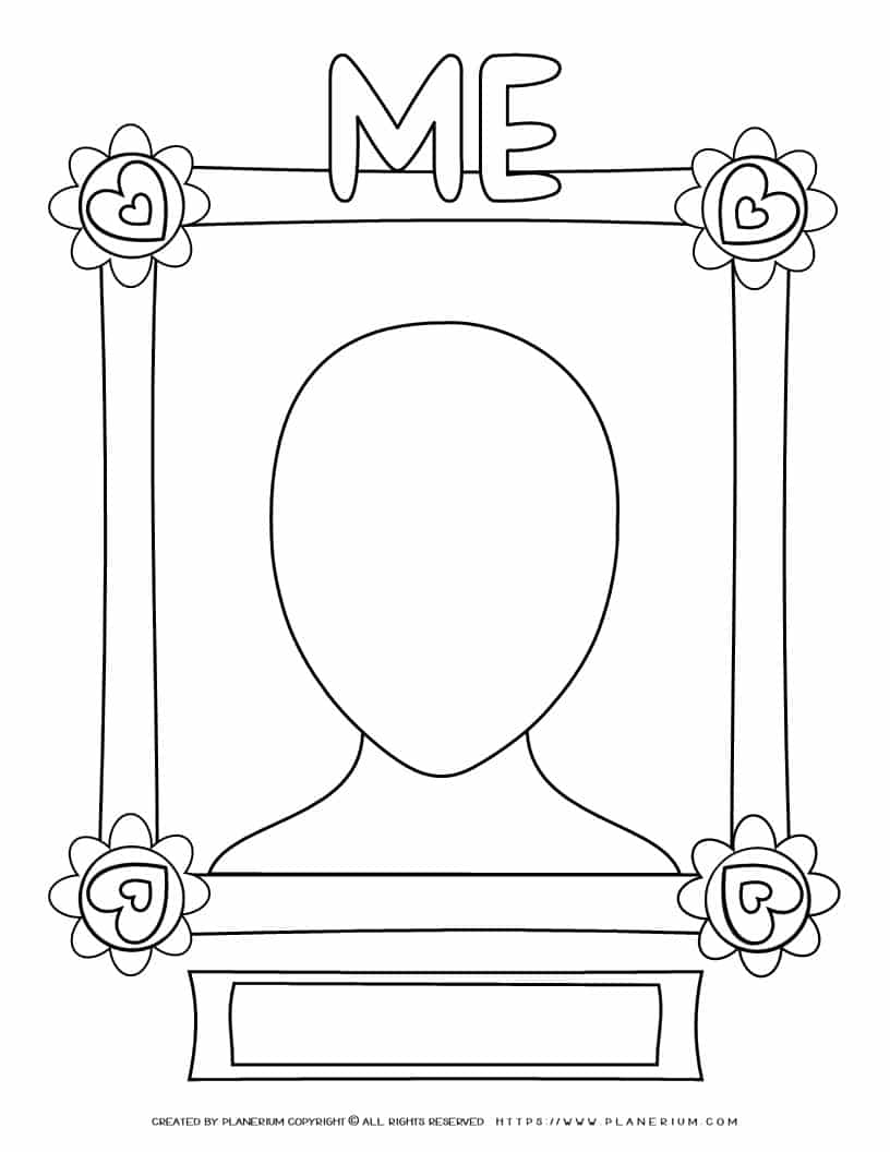 Self Portrait Template Printable